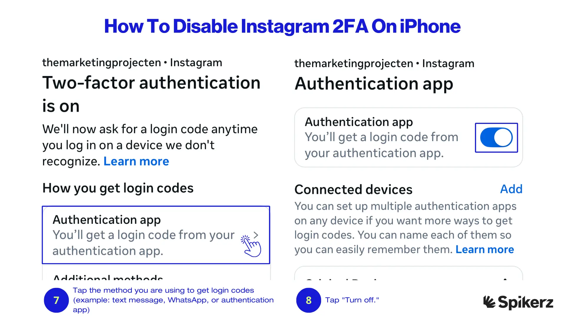 How To Turn Off Two-Factor-Authentication (2FA) On Instagram - Spikerz